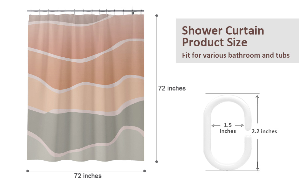 Amazon.com: TWO-EKS UP Ombre Modern-Boho Trendy Minimalist-Farmhouse Abstract - Shower Curtain ...