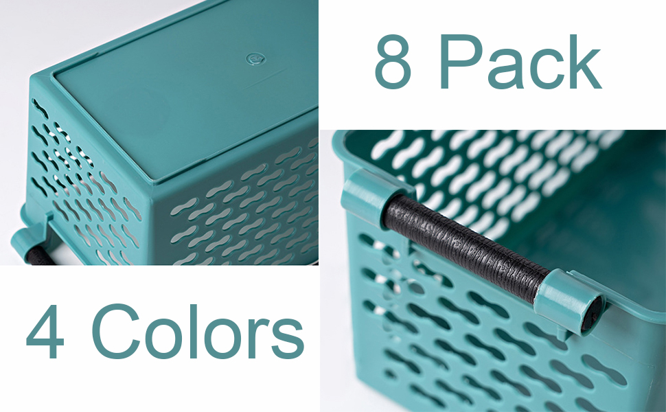 Amazon.com: Yesland 8 Pack Plastic Storage Basket for Shelves, 12 x 6 x ...