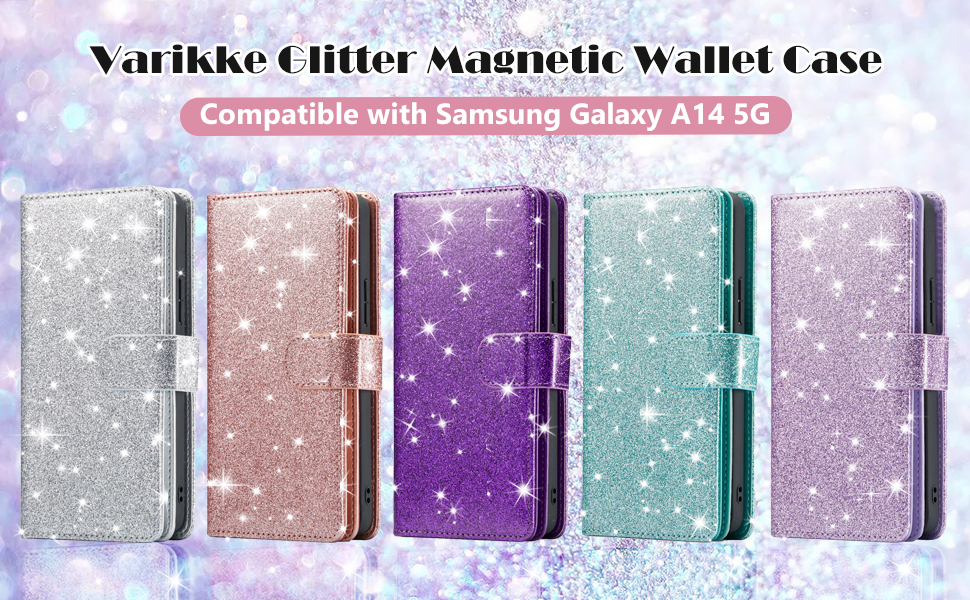 Amazon.com: Varikke Samsung A14 5G Case Wallet, Galaxy A14 5G Case Wallet for Women with Card ...