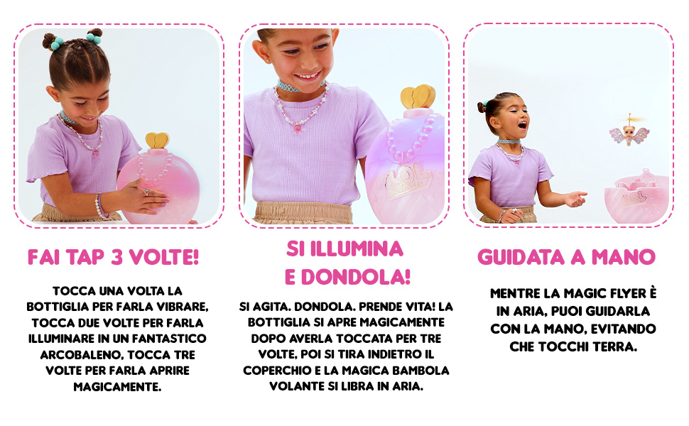 L.O.L. Surprise! Magic Flyers - Sky Starling - Bambola Volante Guidata a Mano - Bambola da ...