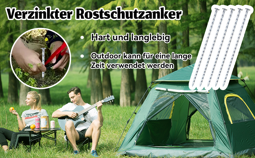 SZENSANG Anti-Rost Verzinkt Erdanker Schwerlast Metall Bodenanker Spiral, für Sicherung ...