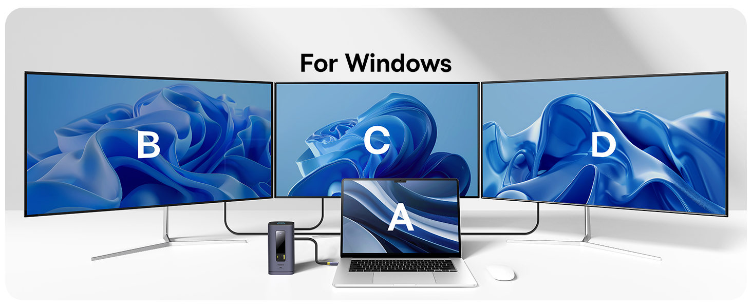 Amazon.com: Baseus SpaceMate(MAC) Docking Station, USB C Docking Station 3 Monitors with 4K HDMI ...