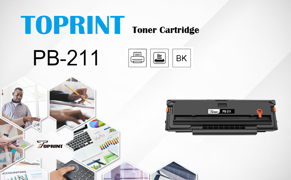 Amazon.com: TOPRINT Compatible Toner Cartridge PB-211 PB211 PB 211 PB-211EV PB211EV PB 211EV ...