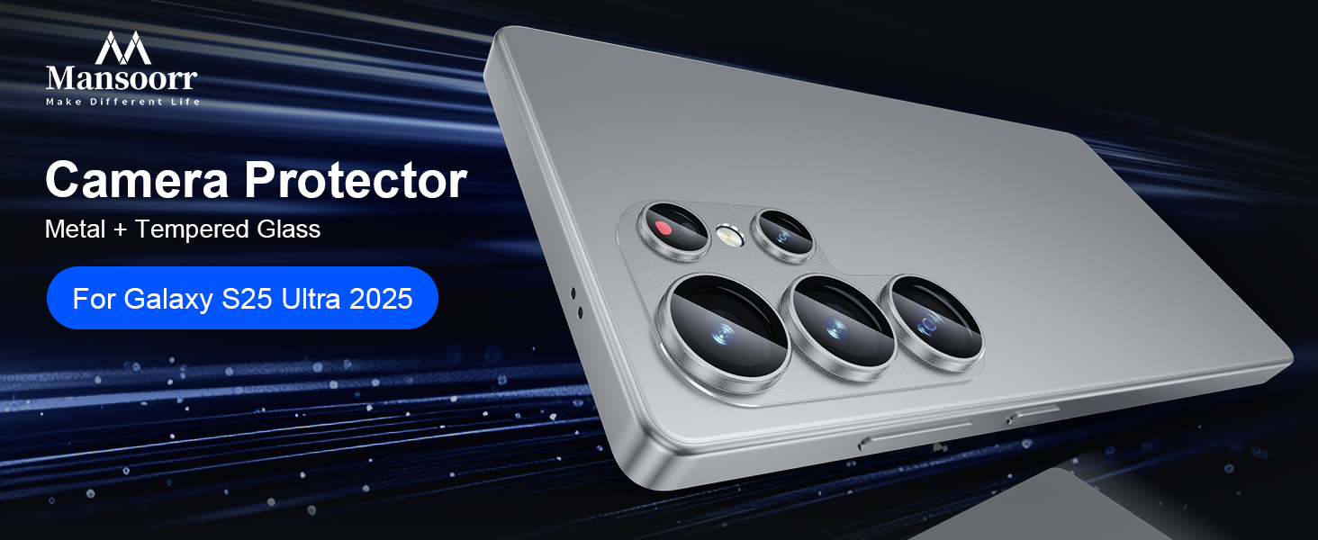 Amazon.com: Mansoorr for Samsung Galaxy S25 Ultra Camera Lens Protector, [Military Grade ...