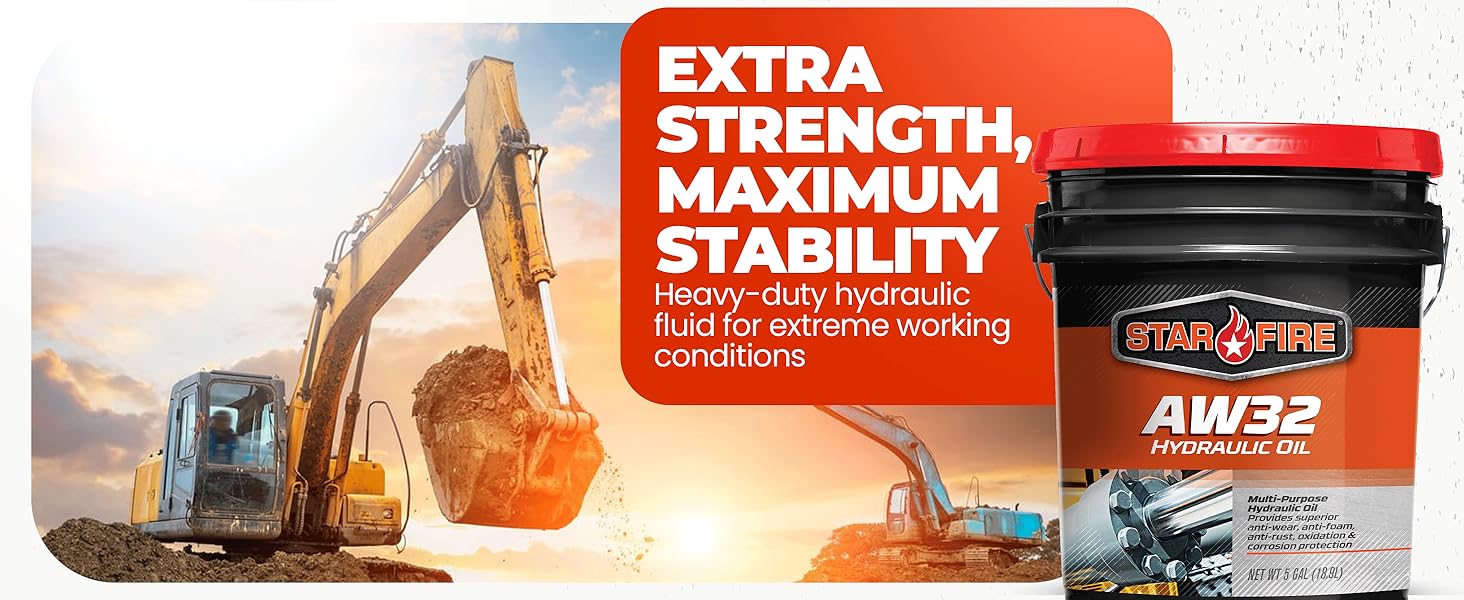 Amazon.com: STARFIRE AW46 Hydraulic Oil – 5 Gallon Pail – Premium Anti-Wear Formula for ...