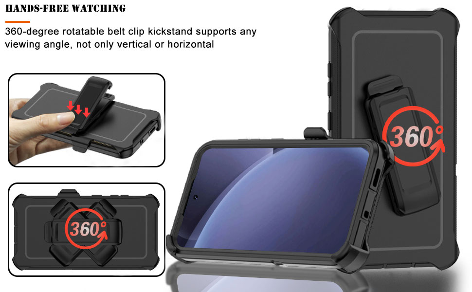 Amazon.com: TMIDVFV Compatible with Samsung Galaxy S25/S24 Plus Case, with Belt Clip Holster ...