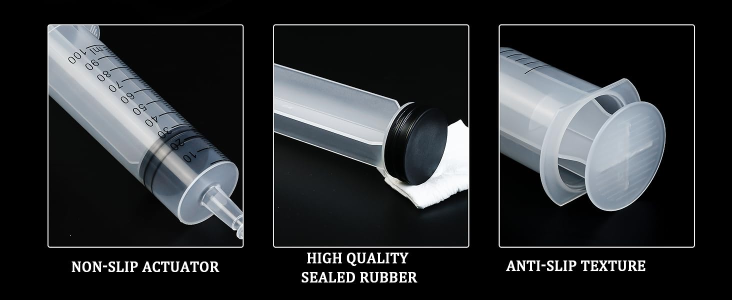 Amazon.com: hyddeb 300ml Large Syringe, Individual Sealed, Plastic Garden Syringes for Liquid ...