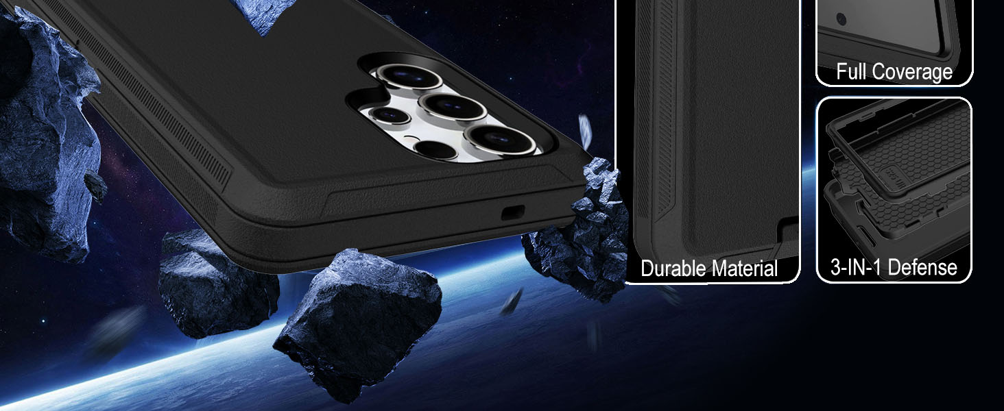 Amazon.com: Aliruke for Galaxy S25-Ultra Case, [16ft Drop Protection], with [Dustproof Port ...