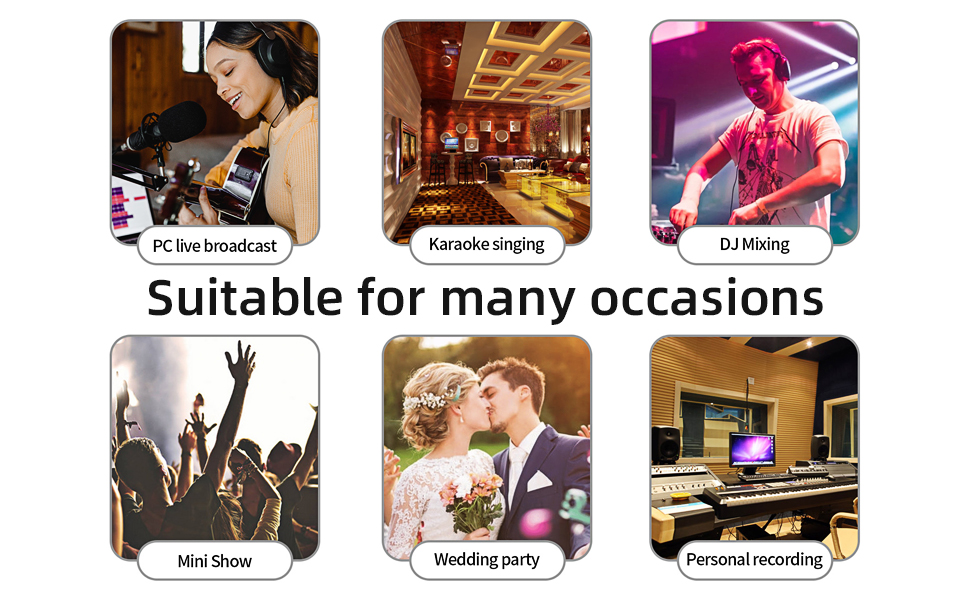 Amazon.com: Audio Mixer Froket Professional 8-Channel Audio Interface ...