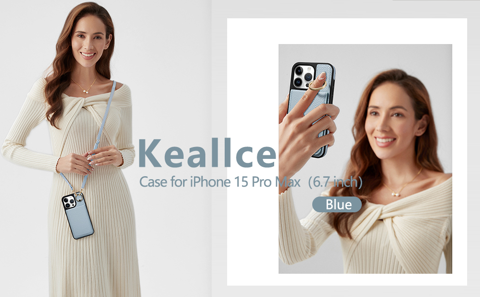 Amazon.com: Keallce Case for iPhone 15 Pro Max 6.7'', Detachable Crossbody Wallet Case with RFID ...