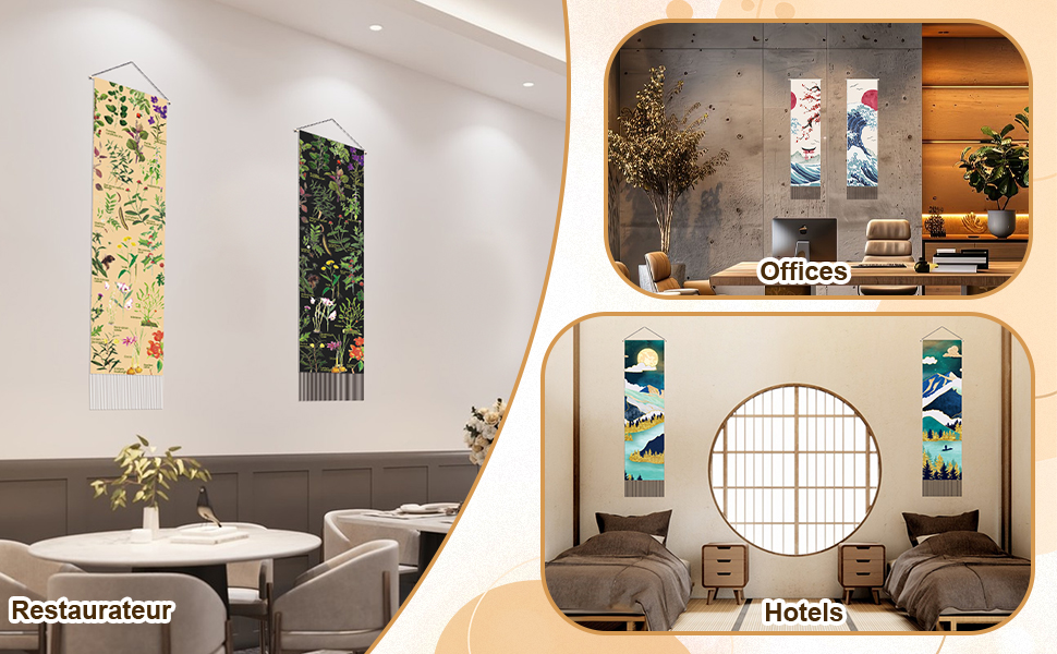 Amazon.com: AHANDMAKER 2 Pcs Herbal Plant Tapestry, Wildflower Plant ...