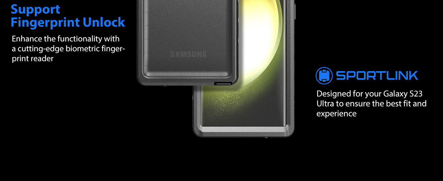 Amazon.com: SPORTLINK for Samsung Galaxy S23 Ultra Case Waterproof - Built in Lens & Screen ...