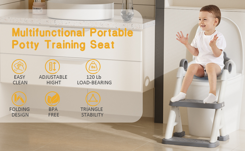 Amazon.com: Potty Training Seat, Toddler Toilet Seat With Steps, 2 In 1 ...