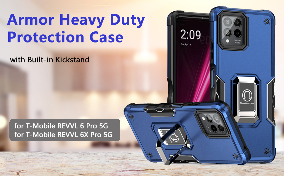 Amazon.com: Tortway Case for T-Mobile Revvl 6 Pro 5G & 6X Pro 5G with Kickstand, Magnetic Car ...