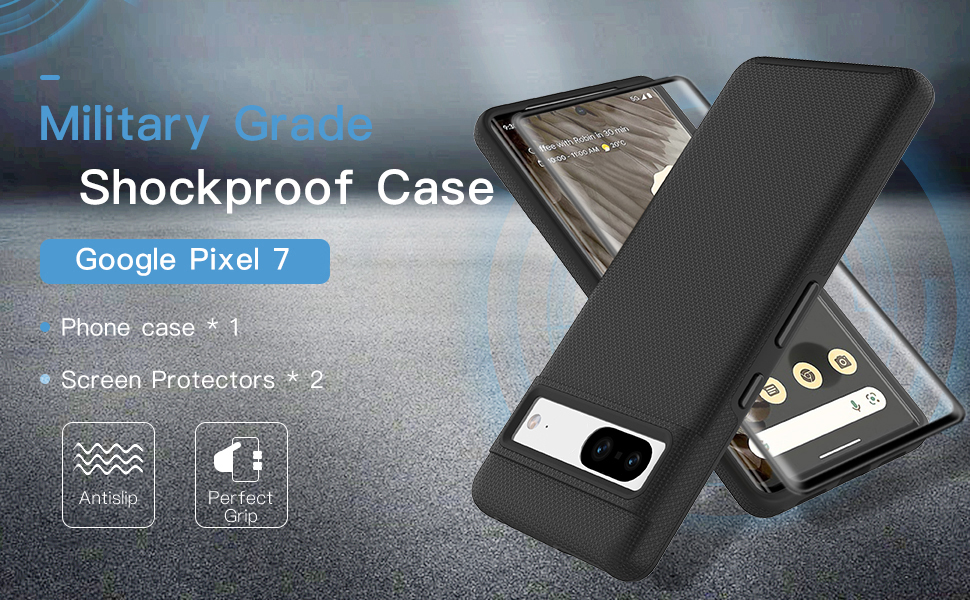 Amazon.com: Google Pixel 7 Case with Screen Protector, Dual Layer Anti-Scratch Hard PC and Soft ...