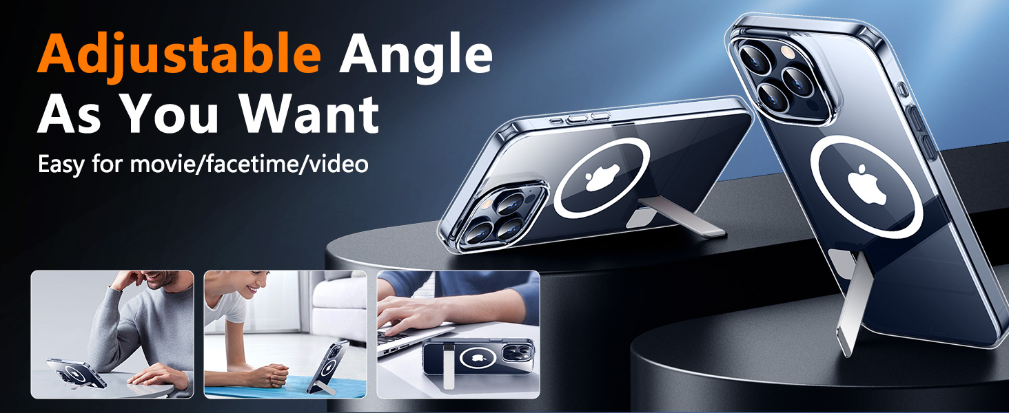 Amazon.com: SPIDERCASE Magnetic for iPhone 15 Pro Max Case, [3 Stand Ways][ Military Grade Drop ...