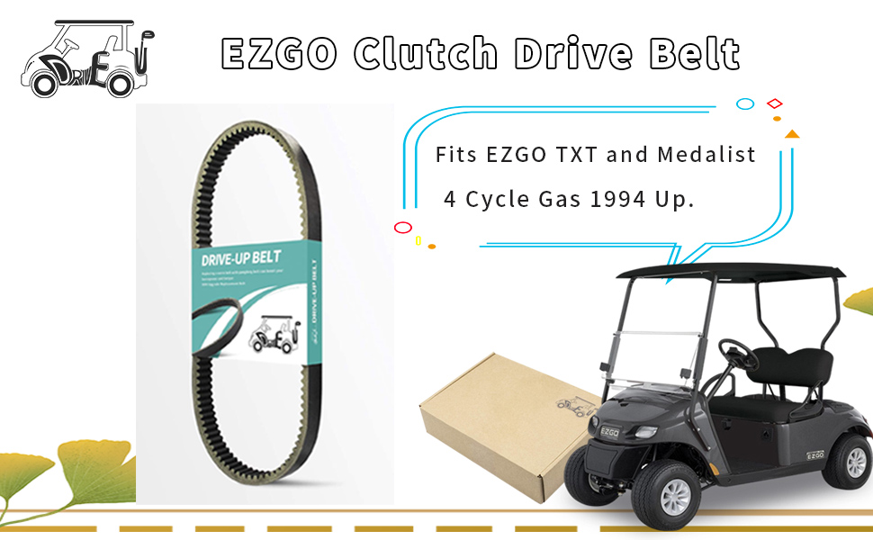 Amazon.com: Drive-up Golf Cart Clutch Drive Belt for EZGO TXT Medalist Gas 1994-Up OEM 72054-G01 ...