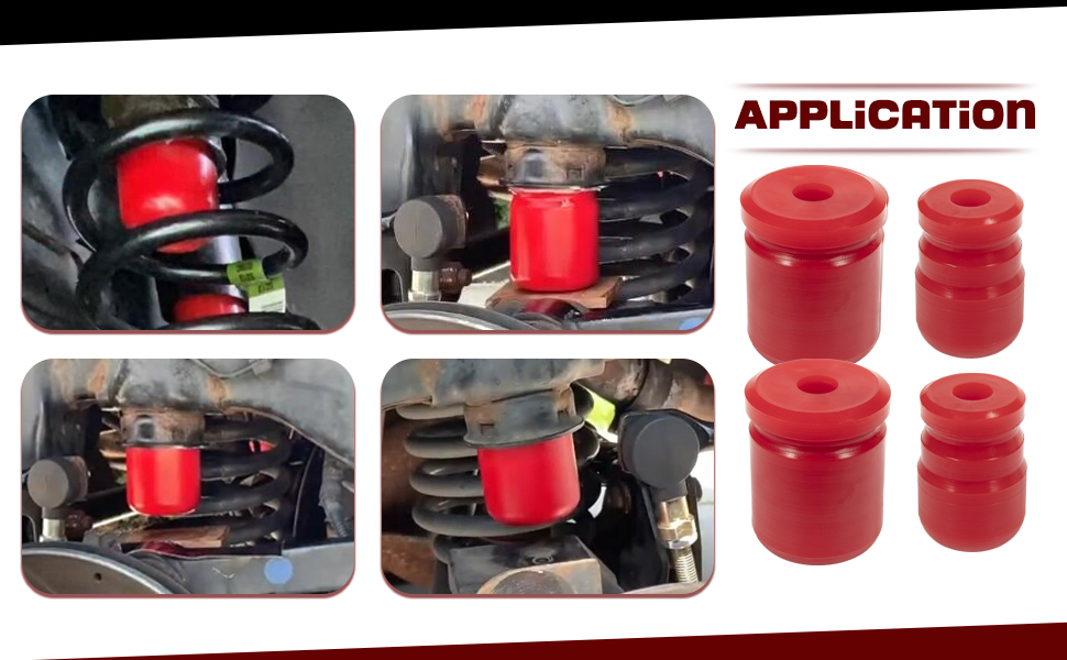 Amazon.com: Front & Rear Bump Stops for Jeep Wrangler JK/JKU Sport Rubicon Sahara Freedom ...