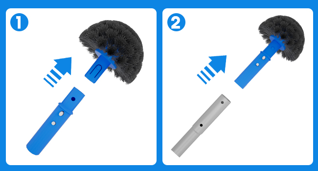 Amazon.com: 2 in 1 Multifunctional Pool Brush with 10 FT Poles - 17.5 ...