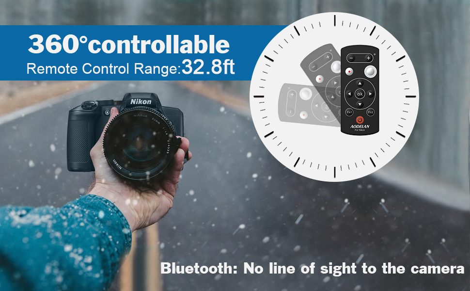 Amazon.com : Aodelan Remote Shutter Release for Nikon COOLPIX P950 P1000 Z50 B600 A1000 Z30 Z6 ...