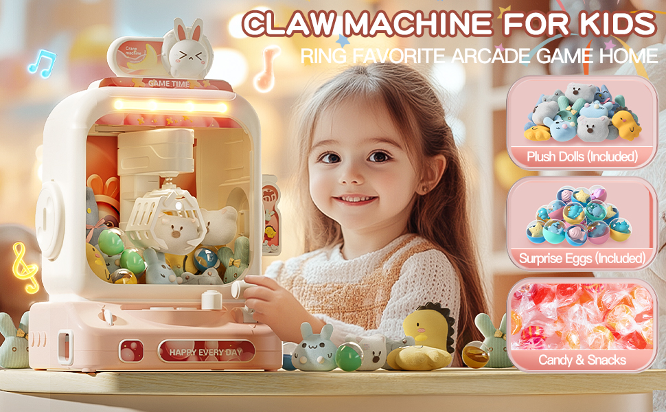 Amazon.com: Claw Machine for Kids, Mini Vending Machines with Music ...