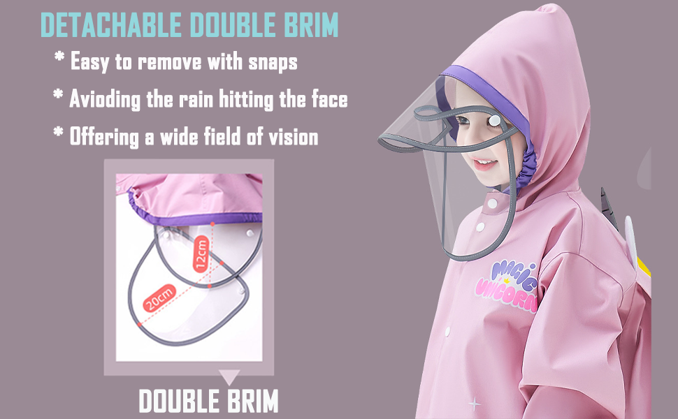 Amazon.com: Kids Raincoats for Girls Boys Waterproof Rain Jacket Cartoon Toddler Rain Wear ...