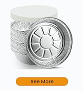 Aluminium Foil Trays with Lids 50pcs, 6A Size Disposable Foil ...