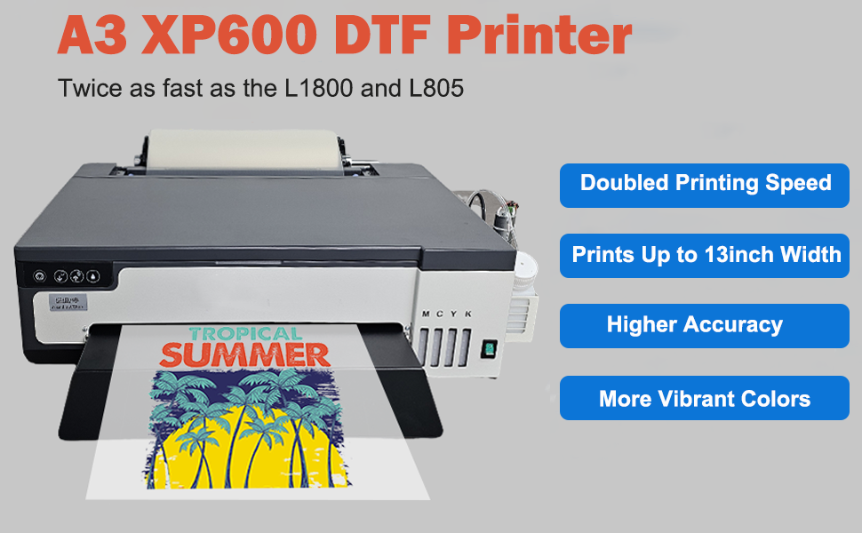 Amazon.com: SHENGJINSH DTF Printer, A3 XP600 DTF Transfer Machine, Super Fast Speed, 5760 ...