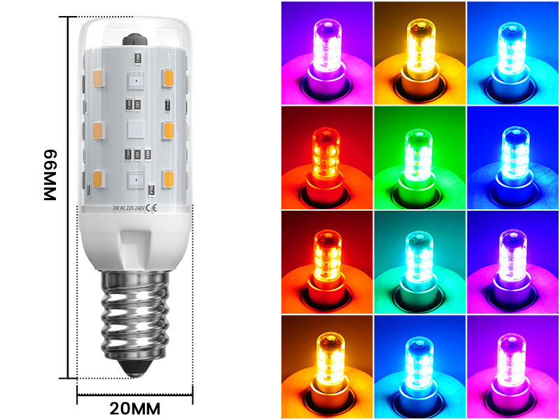 LumiGo 2W E14 Colour Changing Light Bulb with Remote Control RGB E14 ...