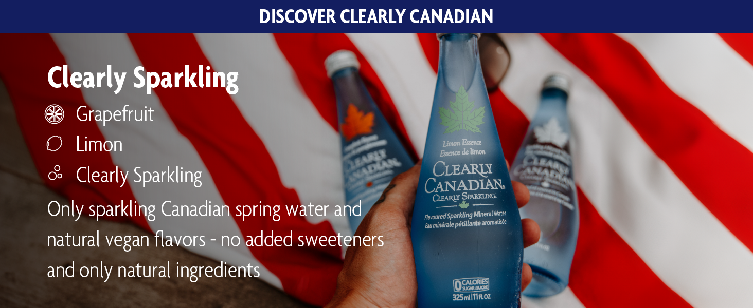 Amazon.com: Clearly Canadian Sparkling Flavored Water, 11 oz Glass Bottles – Variety of ...