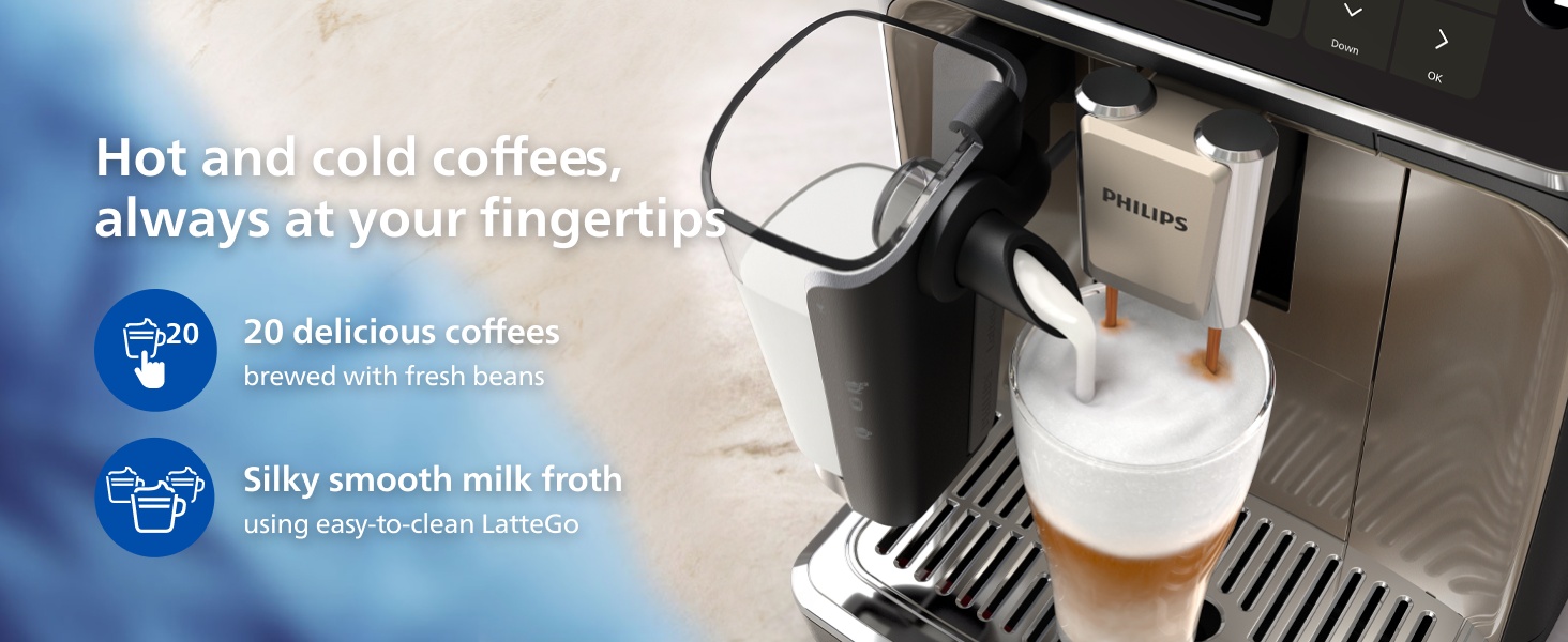 Amazon.com: PHILIPS 5500 Series Fully Automatic Espresso Machine - LatteGo Milk System ...