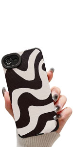 Amazon.com: Fxlzcw Cute Clear Curly Wave Frame Compatible with iPhone 8 iPhone 7 iPhone SE 2020 ...