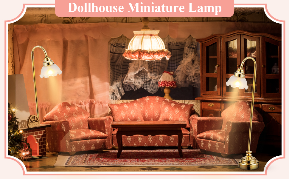 Amazon.com: TOYANDONA 2pcs Miniature Dollhouse Lamp, 1 12 Scale Dollhouse Floor Lamp LED ...