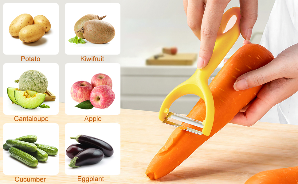 Amazon.com: Vegetable Potato Peelers for Kitchen, Sopito 5PCS Stainless Steel Kitchen Peelers ...