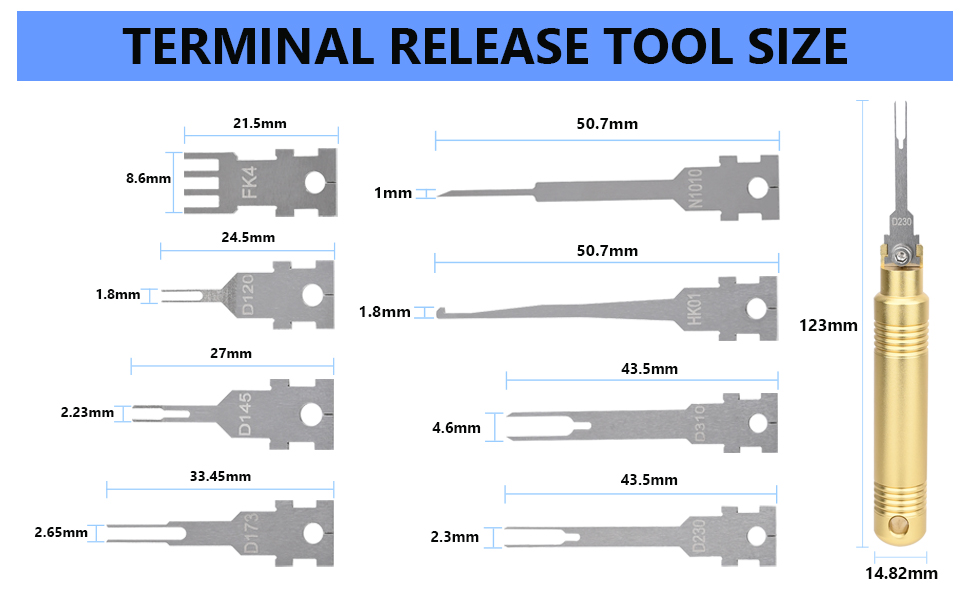 Amazon.com: STPCTOU Electrical Pin Extractor Tool-Terminal Removal Tool with 8PCS Replacement ...