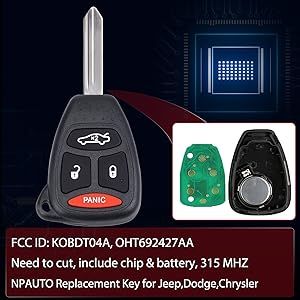 Amazon.com: NPAUTO Key Fob Replacement Fits for Jeep Commander 2006 ...