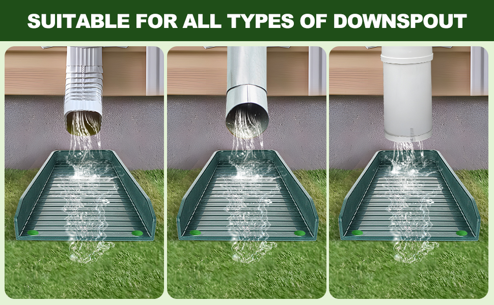 Amazon.com : Gutter Downspout Splash Block,16.3"Drain Gutter Guard ...