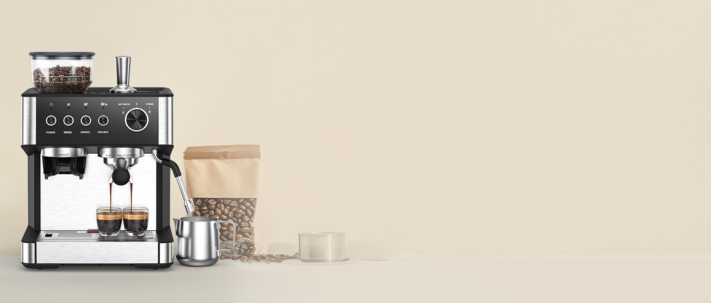 Amazon.com: Espresso Machine with Grinder, 20 Bar Expresso Coffee Machines with Milk Frother ...