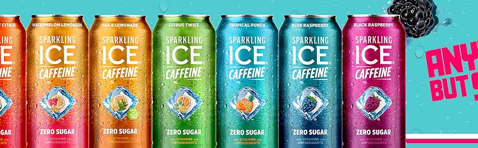 Amazon.com: Sparkling Ice Watermelon Lemonade Sparkling Water with Caffeine, Zero Sugar, with ...