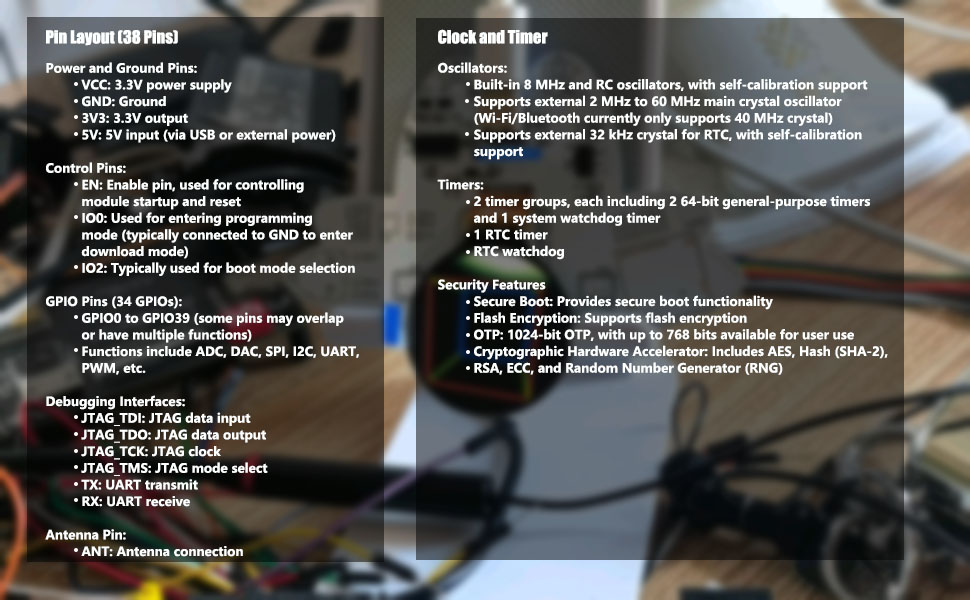 Sdatekit 2pcs Esp32 Wroom 32e Module Usb C 4mb Esp32 Devkitc 32e Development Board