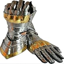 Amazon.com: LUTHERA ARMOR Medieval Brass Gauntlets Medieval Templar ...