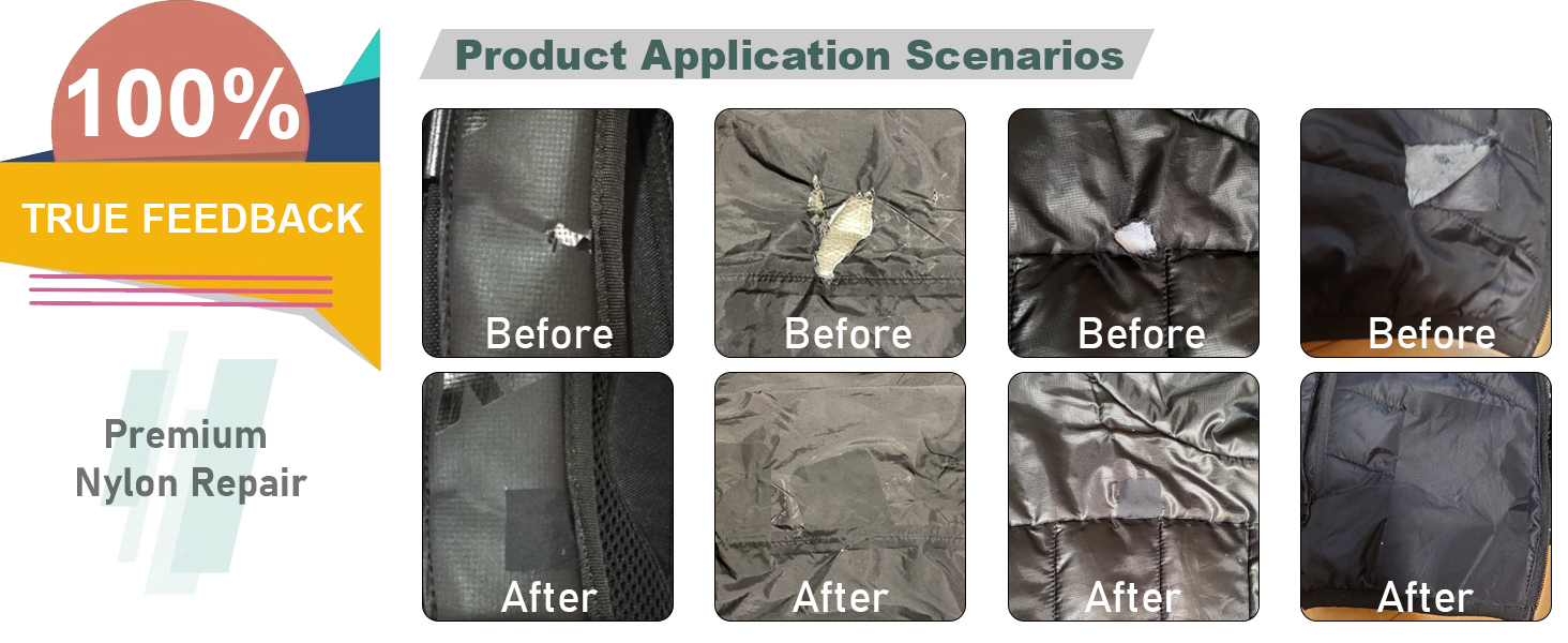 Amazon.com: 8 Pieces 7.87 x 5.9 inch Nylon Repair Patches Nylon Fabric Patch Self-Adhesive Nylon ...