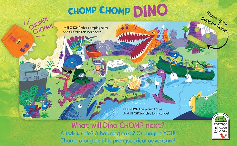 Amazon.com: Chomp Chomp Dino Finger Puppet Board Book Ages 2-5 ...
