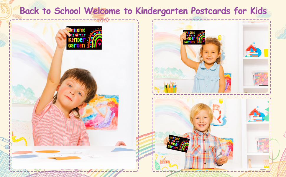 Amazon.com : WhatSign 36Pcs Welcome to Kindergarten Postcards for Kids ...