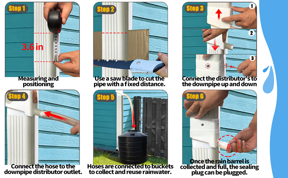 Amazon.com: Anivia Rainwater Collection System, Rain Barrel Diverter ...