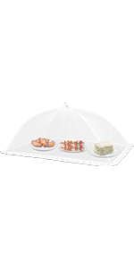 Amazon.com: Lauon Extra Large Food Cover, 3 Jumbo (40"X23.7"), White Mesh Plate Serving Tents ...