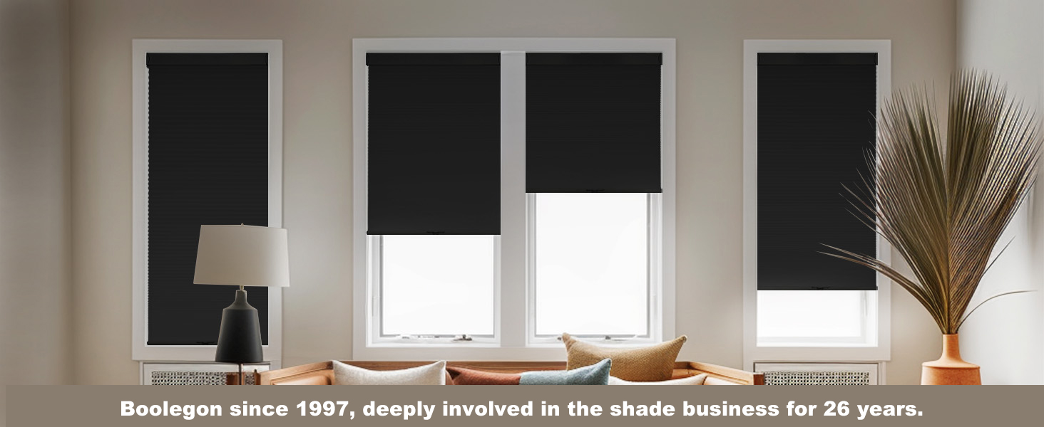 Amazon.com: Boolegon Blackout Cellular Shades Cordless Pull Down ...