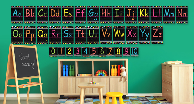 Amazon.com: Bulletin Board Letters - ABC Alphabet Poster Classroom ...