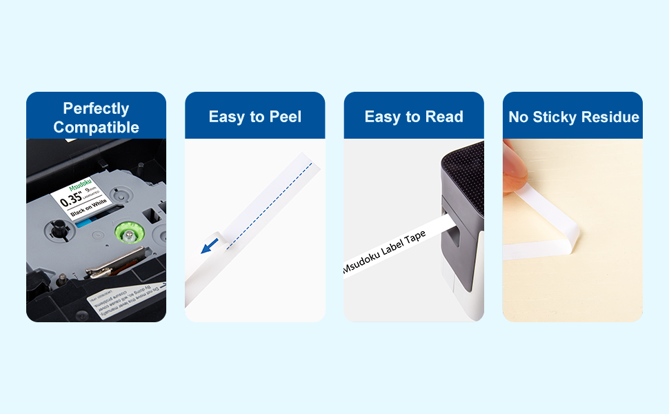 Amazon.com: Msudoku 20-Pack TZe221 Label Tape Compatible for Brother TZe TZ Tape 9mm 0.35 ...