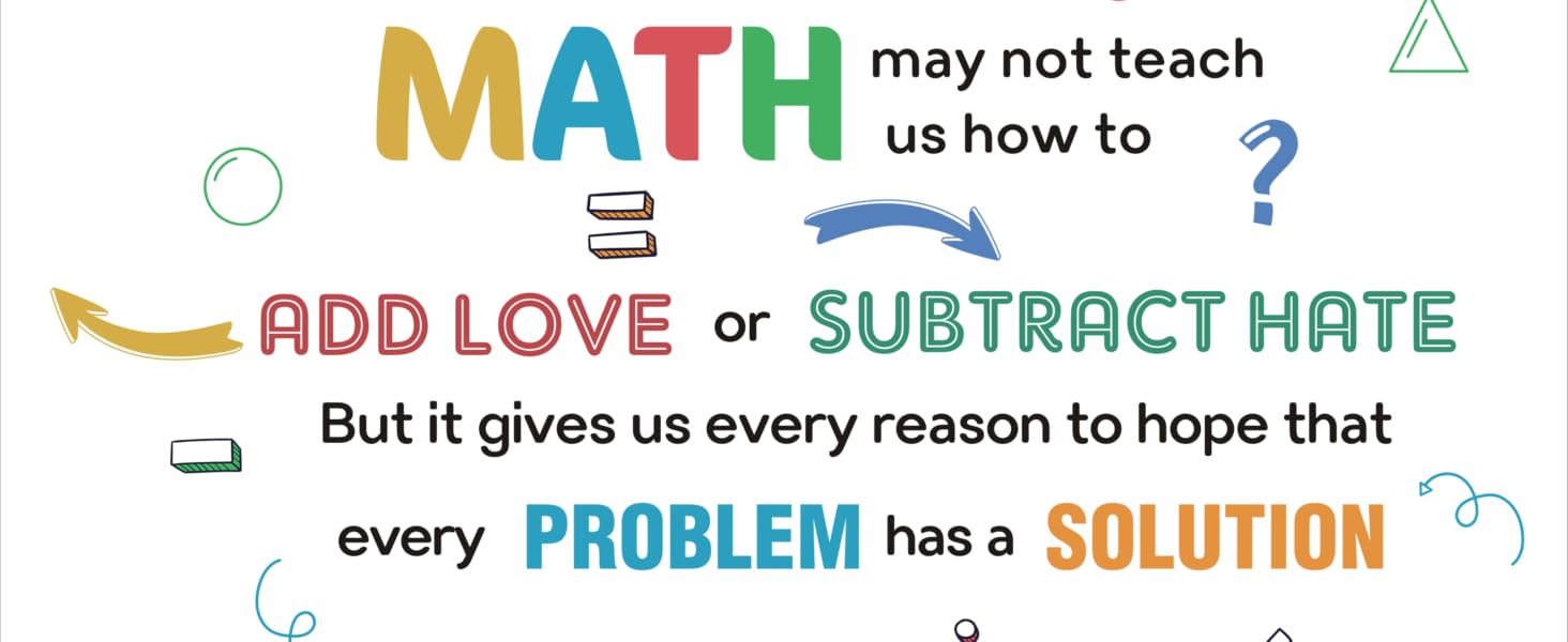 Amazon.com: 62pcs Math Wall Stickers Colorful Mathematics Wall Decals ...